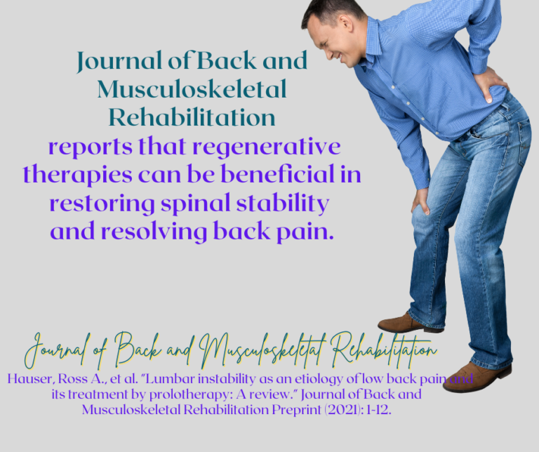 Nagging Back Pain Relieved with Regenerative Orthopedics