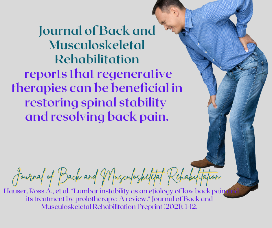 Nagging Back Pain Relieved with Regenerative Orthopedics